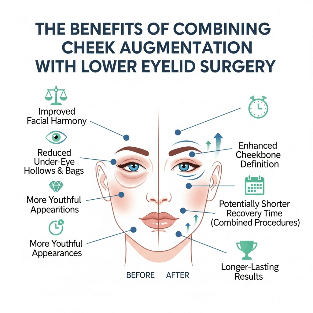 The Benefits of Combining Cheek Augmentation with Lower Eyelid Surgery